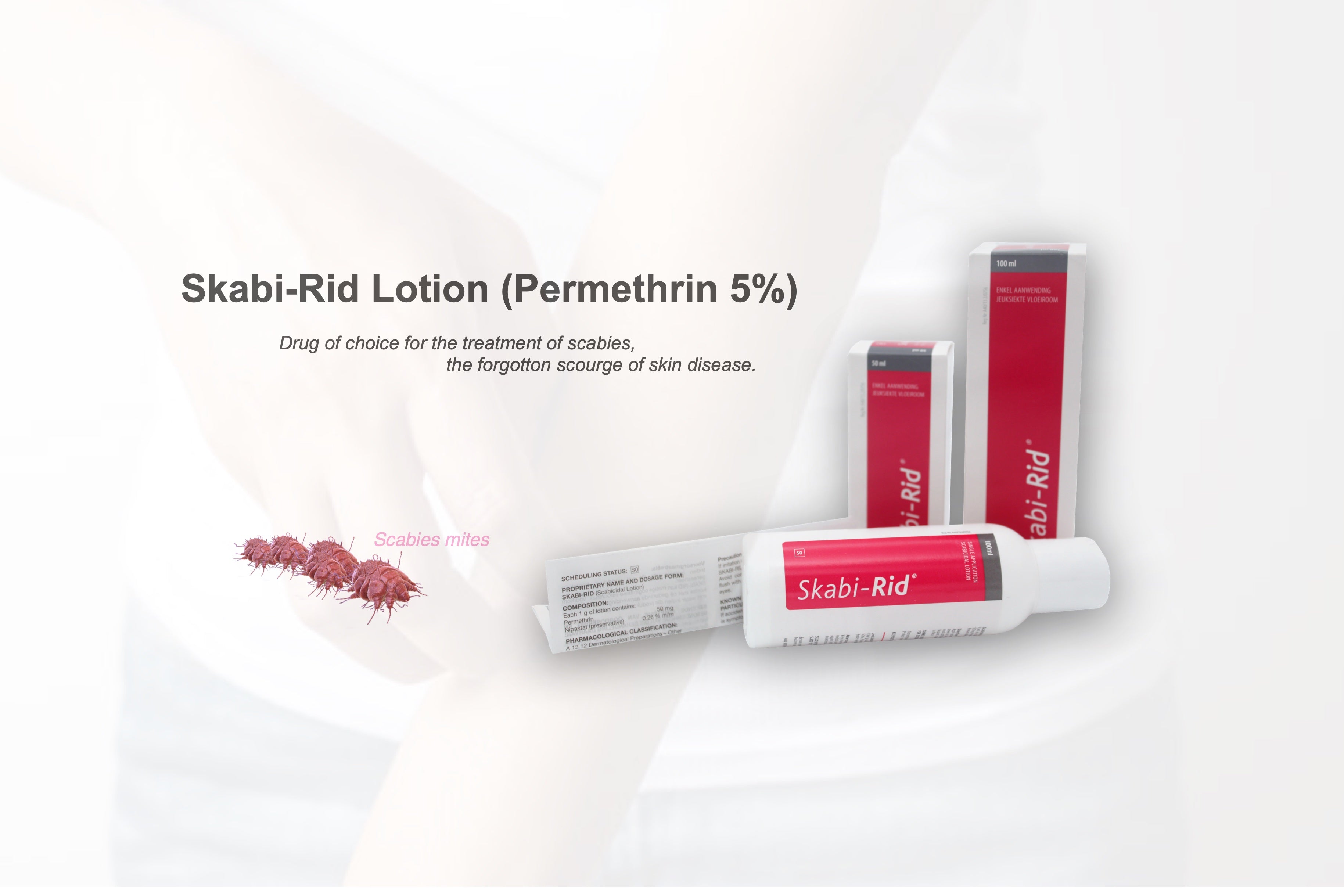 Skabi-Rid Lotion for treatment of Scabies Lice Crabs Body Lice